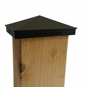 Nuvo Iron Pyramid Post Cap, 4" x 6" - Black