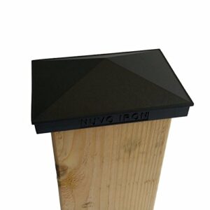 Nuvo Iron Pyramid Post Cap, 4" x 6" - Black