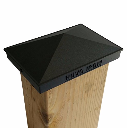 Nuvo Iron Pyramid Post Cap, 4" x 6" - Black