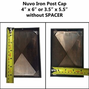 Nuvo Iron Pyramid Post Cap, 4" x 6" - Black