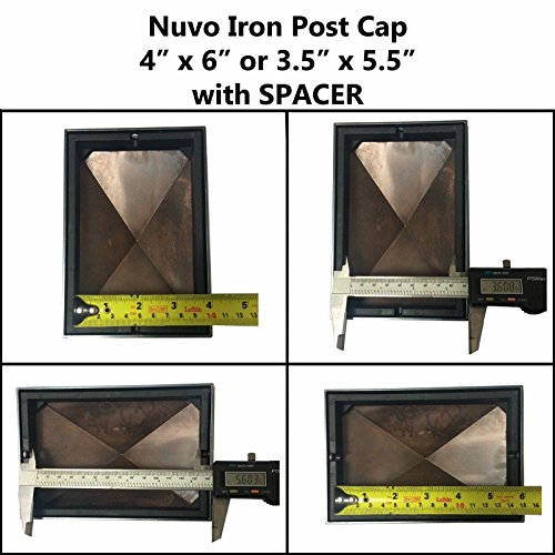 Nuvo Iron Pyramid Post Cap, 4" x 6" - Black