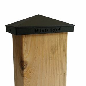 Nuvo Iron Pyramid Post Cap, 4" x 6" - Black