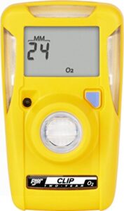 bw technologies bwc2-x bw clip single gas o2 monitor, 19.5/23.5, yellow