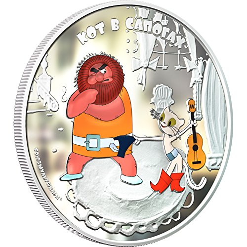 2013 Cook Islands Proof - Puss In Boots - Soyuzmutfilm - 1oz - Silver Coin - $5 Uncirculated