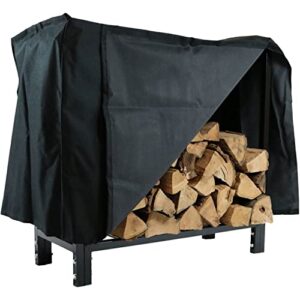 sunnydaze firewood log rack with cover - indoor or outdoor wood storage - 30-inch