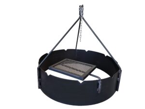 fire ring king -36" firering + tri pod & swing grate