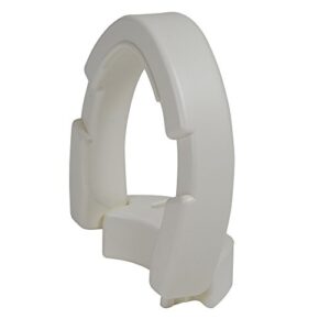 Drive Medical RTL12608 Hinged Toilet Seat Riser, Elongated Seat, White