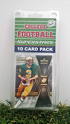 Notre Dame Fighting Irish- (10) Card Pack College Football Different Irish Superstars Starter Kit! Comes in Souvenir Case! Great Mix of Modern & Vintage Players for the Super Irish Fan! By 3bros