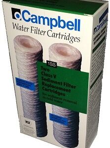 Campbell 1SS Sediment Filter Cartridge, 5 micron, 9-3/4" Length, 2/Box