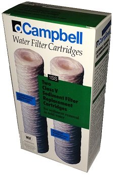 Campbell 1SS Sediment Filter Cartridge, 5 micron, 9-3/4" Length, 2/Box