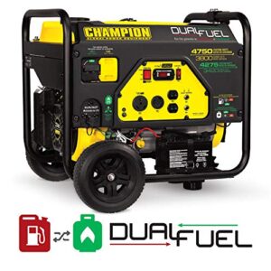 Champion Power Equipment 76533 4750/3800-Watt Dual Fuel RV Ready Portable Generator with Electric Start