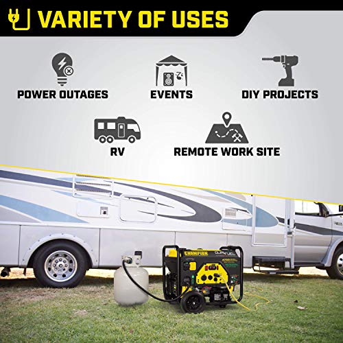 Champion Power Equipment 76533 4750/3800-Watt Dual Fuel RV Ready Portable Generator with Electric Start