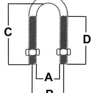 Morris 21843 Malleable U-Bolt Pipe Clamp, 1-1/4"