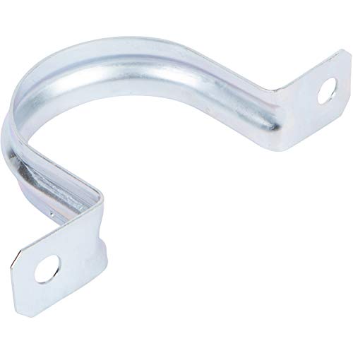 Morris Products Heavy Duty Rigid Pipe Strap – 2 Holes – 5 Inch - Secures Rigid, IMC Conduit - Zinc-Plated Steel - Reinforced Rib, Hole – Snap-On Installation – 1 Piece