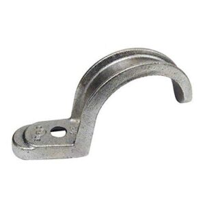 morris 19522 rigid pipe strap, malleable iron, 1 hole, 1/2"