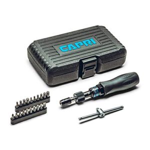 capri tools cp21075 certified limiting torque screwdriver set, small, black, 10-50 in-lbs / manual