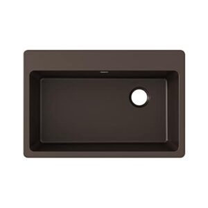 elkay elg13322mc0 quartz classic mocha single bowl drop-in sink