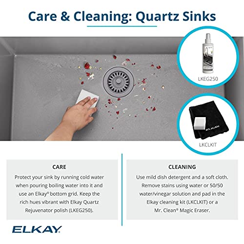 Elkay Quartz Classic ELGU13322WH0 White Single Bowl Undermount Sink