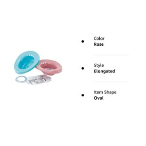 Elongated Sitz Bath for Perineal, Hemorrhoidal, Episiotomy Soak Relief - Loved by Pregnant Postpartum Women and Elderly - Rose Color, 1 Kit