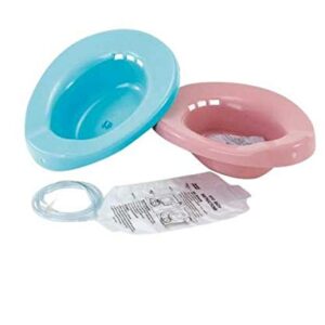 Elongated Sitz Bath for Perineal, Hemorrhoidal, Episiotomy Soak Relief - Loved by Pregnant Postpartum Women and Elderly - Rose Color, 1 Kit