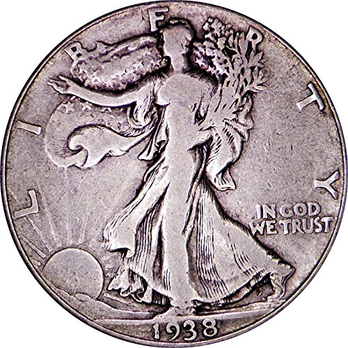 1938-D WALKING LIBERTY SILVER HALF DOLLAR -- F-12 PCGS