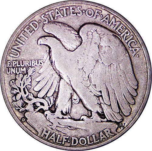 1938-D WALKING LIBERTY SILVER HALF DOLLAR -- F-12 PCGS