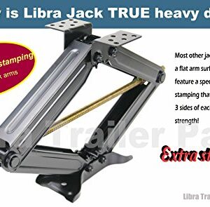 Set 4 Libra 24" 6000lbs RV Trailer Camper Stabilizer Leveling Scissor Jacks w/Dual Power Drill sockets & mounting Hardware Set