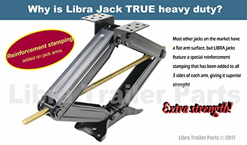 Set 4 Libra 24" 6000lbs RV Trailer Camper Stabilizer Leveling Scissor Jacks w/Dual Power Drill sockets & mounting Hardware Set