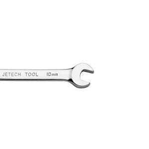 Jetech 10mm Flexible Head Gear Wrench, Industrial Grade Flex Ratcheting Spanner Made with Forged, Heat-Treated Cr-V Alloy Steel, Full Polished 12 Point Flex-Head Ratchet Combination Wrench, Metric