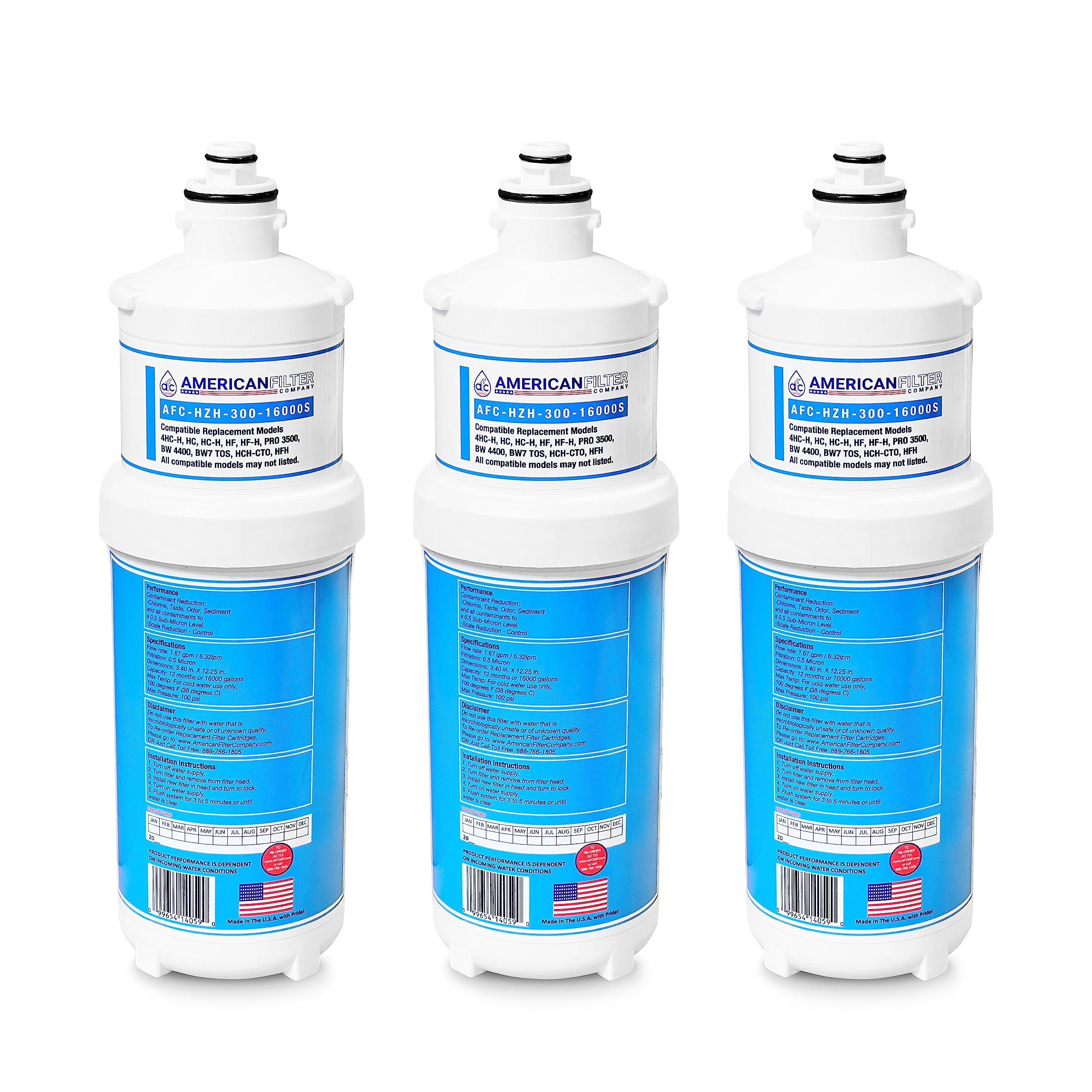 AFC Brand, Water Filter, Model # AFC-HZH-300-16000SK-B, Compatible with Hoshizaki(R) HCH-CTO Filters Made in the USA new model #AFC-HZH-16000S 3 - Filters