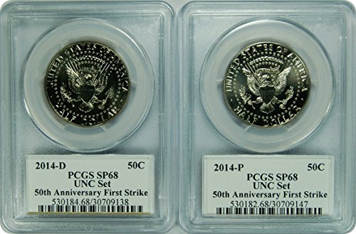 2014 Kennedy Half Dollar First Strike 50th Anniversary Signature Label SP68