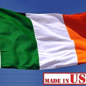 US Flag Factory 2x3 FT Ireland Irish Flag (Sewn Stripes) Outdoor SolarMax Nylon - Made in America - Premium Quality