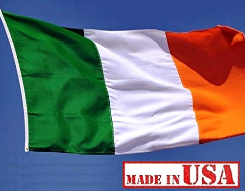 US Flag Factory 2x3 FT Ireland Irish Flag (Sewn Stripes) Outdoor SolarMax Nylon - Made in America - Premium Quality