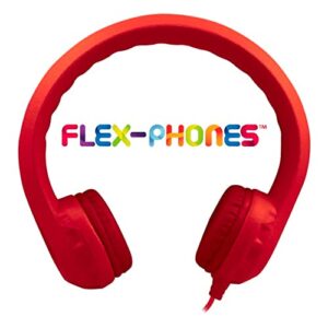 HamiltonBuhl KIDS-RED Hamilton Buhl Flex-Phones Foam Headphones, Red, kindergarten Grade to 3 Grade, Small