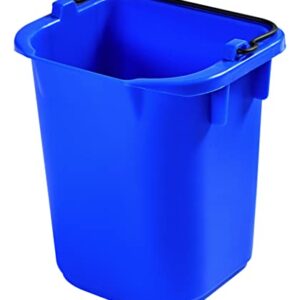 Rubbermaid Commercial Products Heavy-Duty Cleaning Pail, 5-Quart, Blue, Utility Bucket with Built-In Spout and Handle for House Cleaning/Storage/Livestock Feeding/Car Washing