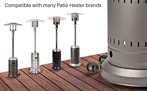 Fire Sense 61980 Patio Heater Replacement Part Accessories Universal Wheels 2-3/8" Diameter & 1 1/4" Wide for Outdoor Patio Gas Heaters - Set of 2 Wheels