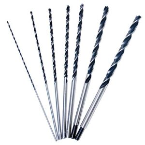 7 pc 12" extra long brad point drill bits 1/8 3/16 1/4 5/16 3/8 1/2 7/16 ½ - 3/8 shank fit dewalt makita ryobi milwaukee, porter cable power drill battery