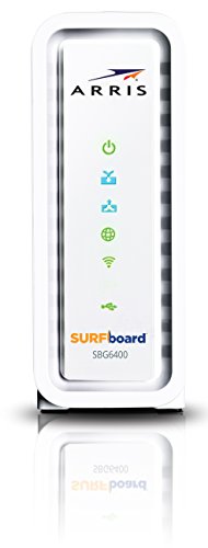 ARRIS SURFboard SBG6400 8x4 DOCSIS 3.0 Cable Modem / N300 Wi-Fi Router-Retail Packaging-White