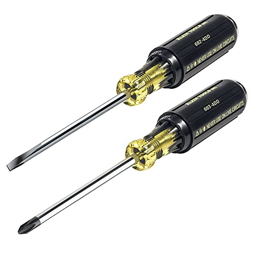 Klein Tools 32008 Demolition and Phillips Screwdriver Set with Plated Metal Strike Cap and Heat Treated Blade, 2-Piece