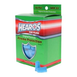 hearos xtreme protection series ear plugs, blue, 56 pair