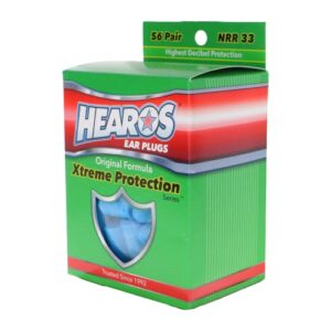 HEAROS Xtreme Protection Series Ear Plugs, Blue, 56 Pair