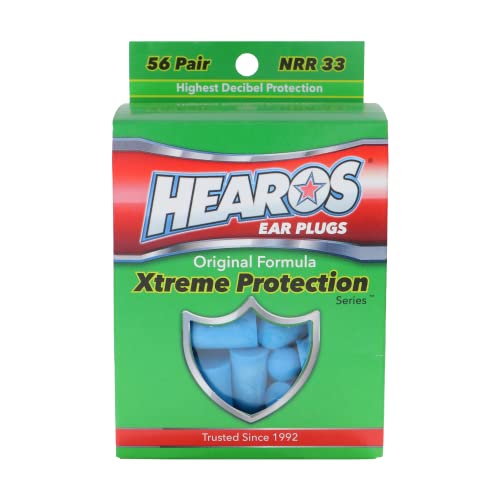 HEAROS Xtreme Protection Series Ear Plugs, Blue, 56 Pair