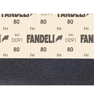 Fandeli | Multi-Purpose Sanding Paper | Grit 80 | 25 Sheets of 4-1/4 in.x 11 in | Perfect for Sanding Drywall | Hand Sanding | Orbital Sanders