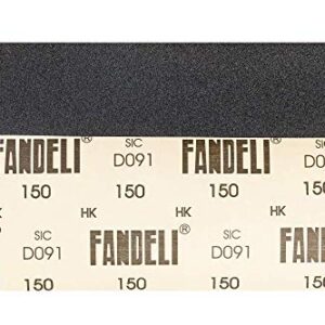 Fandeli | Multi-Purpose Sanding Paper | Grit 150 | 25 Sheets of 4-1/4'' x 11'' | Perfect for Sanding Drywall | Hand Sanding | Orbital Sanders