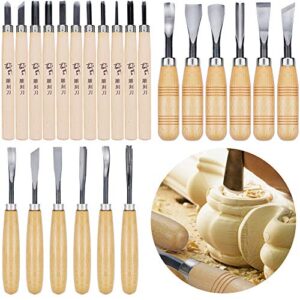 waycom 24pcs wood knife kit set wood carving kit,professional chisel set, including small, middle, large size (24pcs)