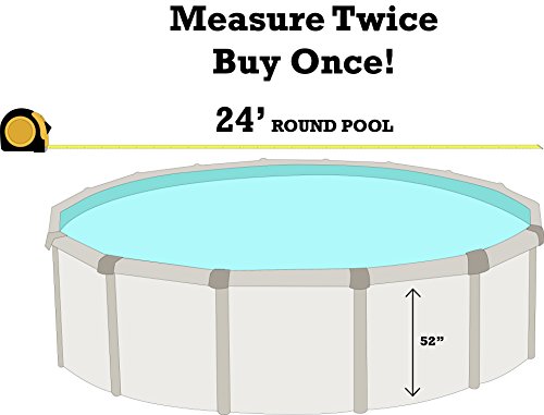 Smartline Stone Harbor 24-Foot Round Pool Liner | UniBead Style | 52-Inch Wall Height | 25 Gauge Virgin Vinyl | Designed for Steel Sided Above-Ground Swimming Pools | Universal Gasket Kit Included