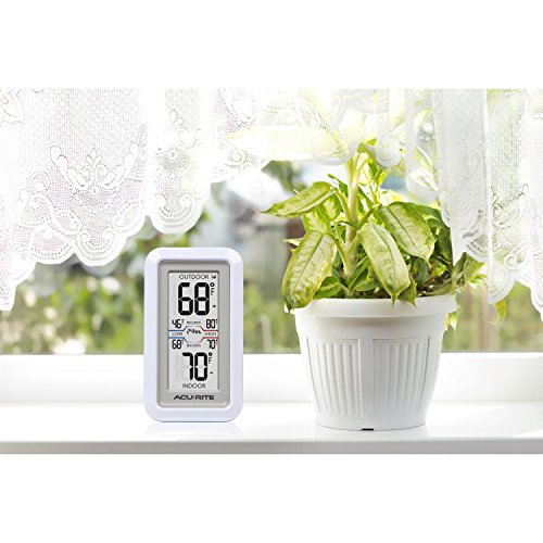 AcuRite 02049 Digital Thermometer with Indoor/Outdoor Temperature,White