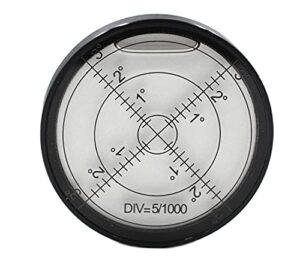 chiloskit aluminium precision spirit bullseye round bubble level tool rv campers leveling circular bubble inclinometers for surveying instruments and tribrachs, Ø2.4",accuracy 15'/2