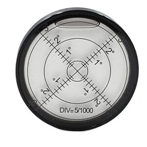 Chiloskit Aluminium Precision Spirit Bullseye Round Bubble Level Tool Rv Campers Leveling Circular Bubble Inclinometers for Surveying Instruments and Tribrachs, Ø2.4",Accuracy 15'/2