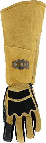 IRONCAT 9070LHO Goat and Cow Stick Welding Glove - Large, Pre-Curved Fingers, Kevlar Thread, Climax Aerogel Insulation